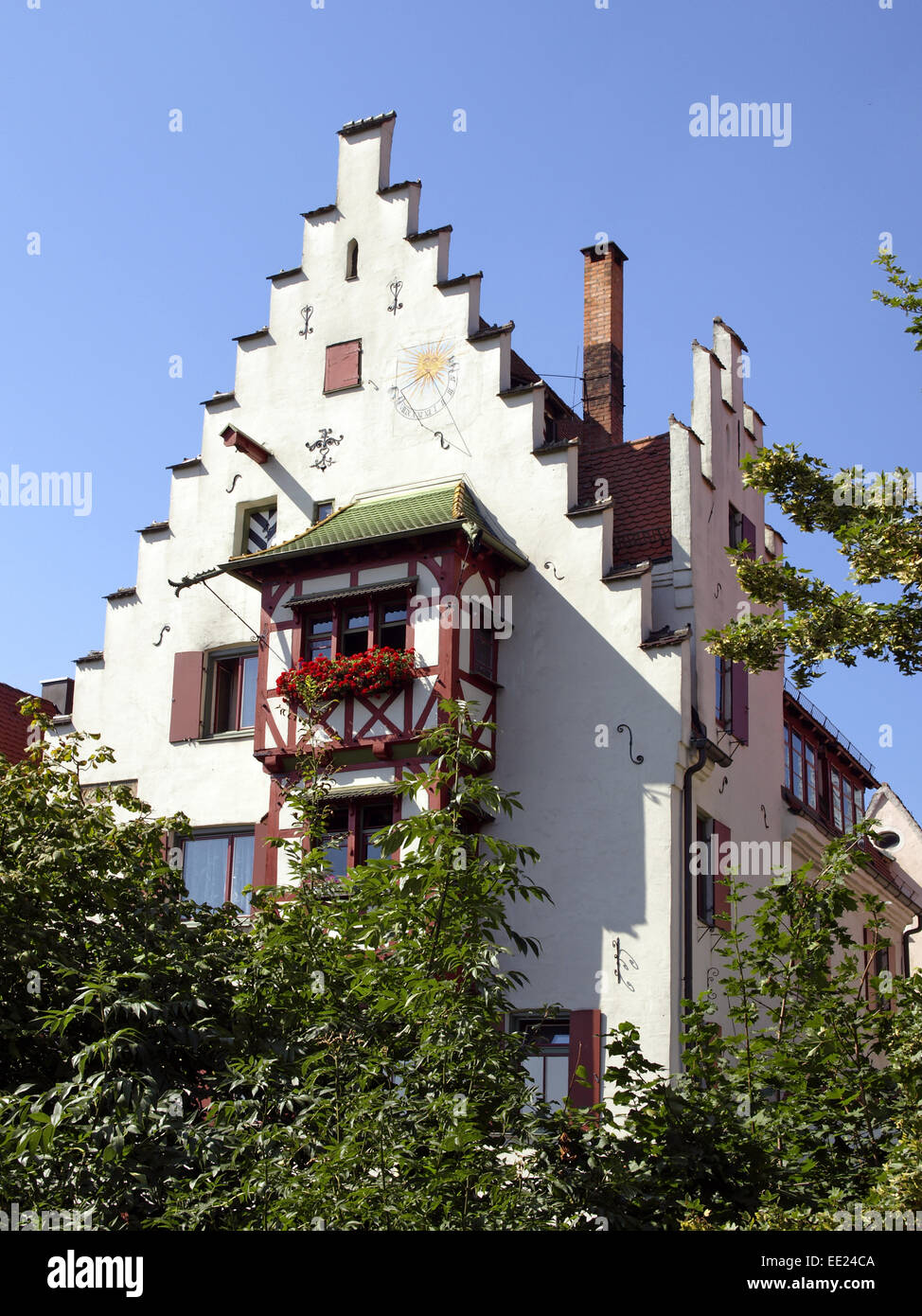 Ulm, Ulmer Stadtmauer, Haeuser, TreppengiebelDeutschland, Baden ...
