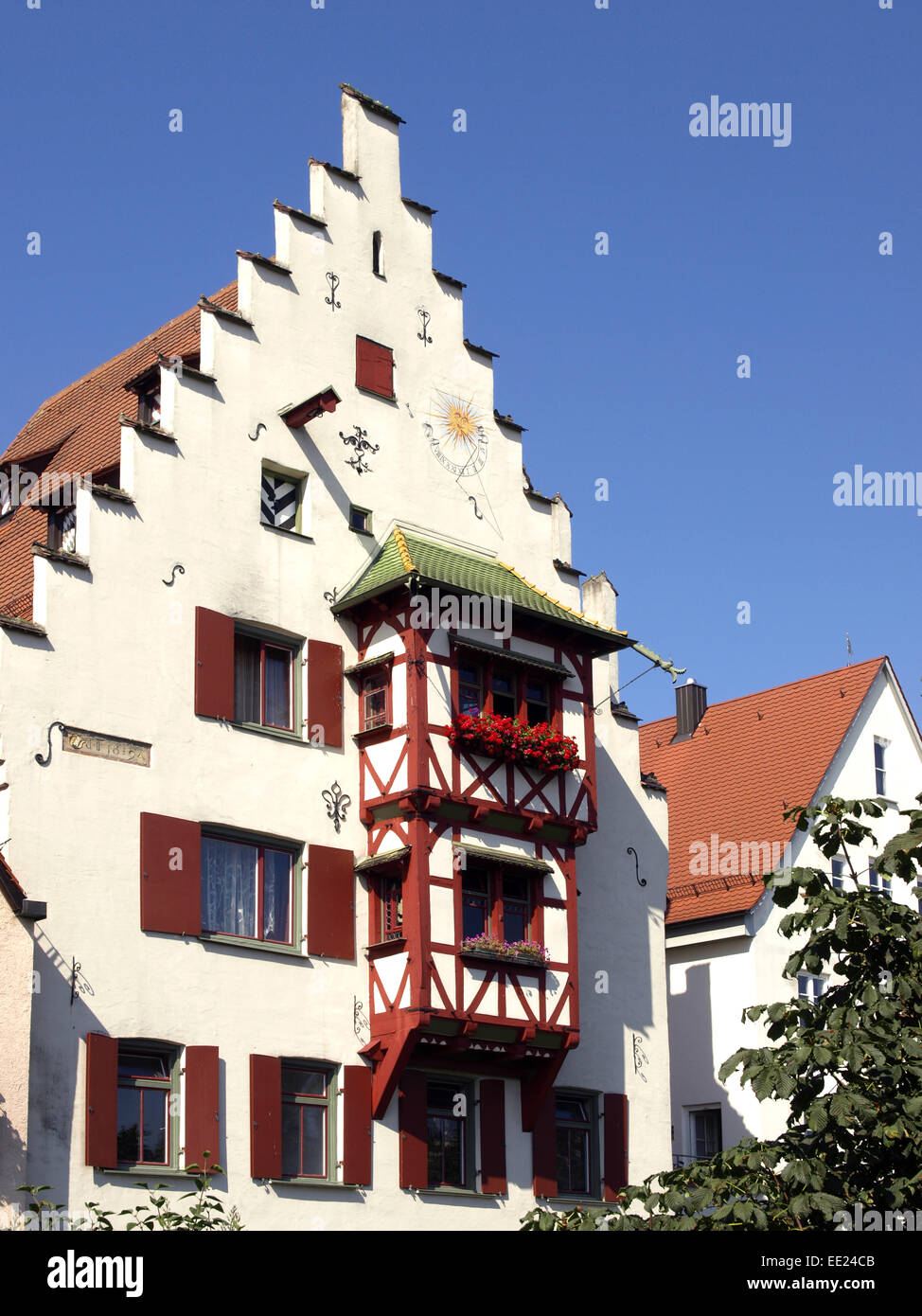 Ulm, Ulmer Stadtmauer, Haeuser, TreppengiebelDeutschland, Baden ...