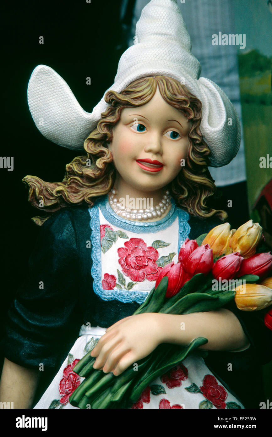 Netherlands, Traditional Dressed, Flower Girl Display Doll Stock Photo ...