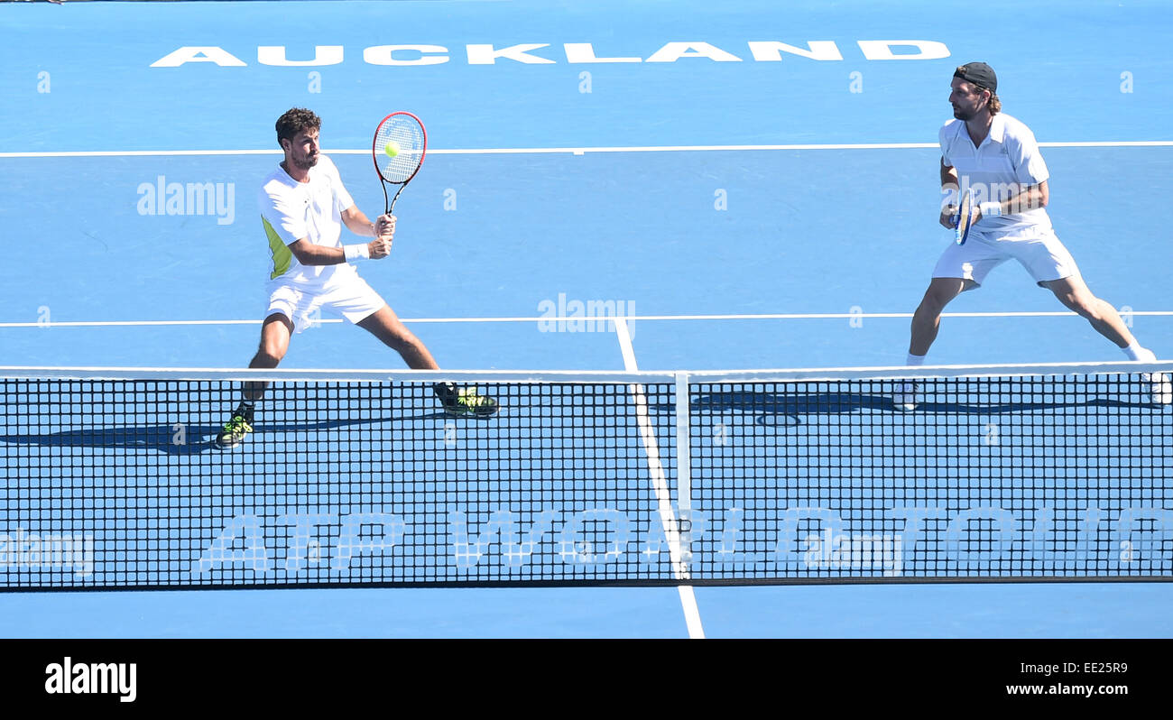 Auckland, New Zealand. 13th Jan, 2015. Doubles players Andre Begemann ...