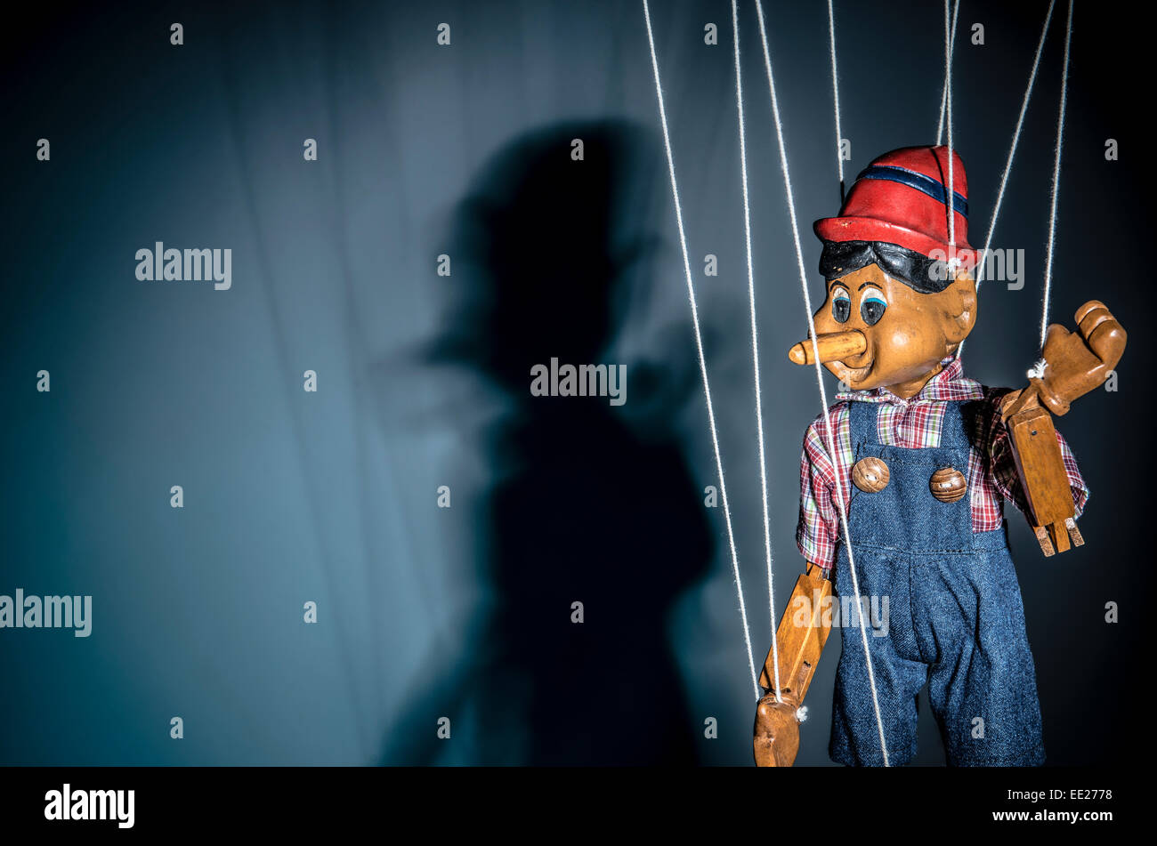 Pinocchio wooden toy Stock Photo - Alamy