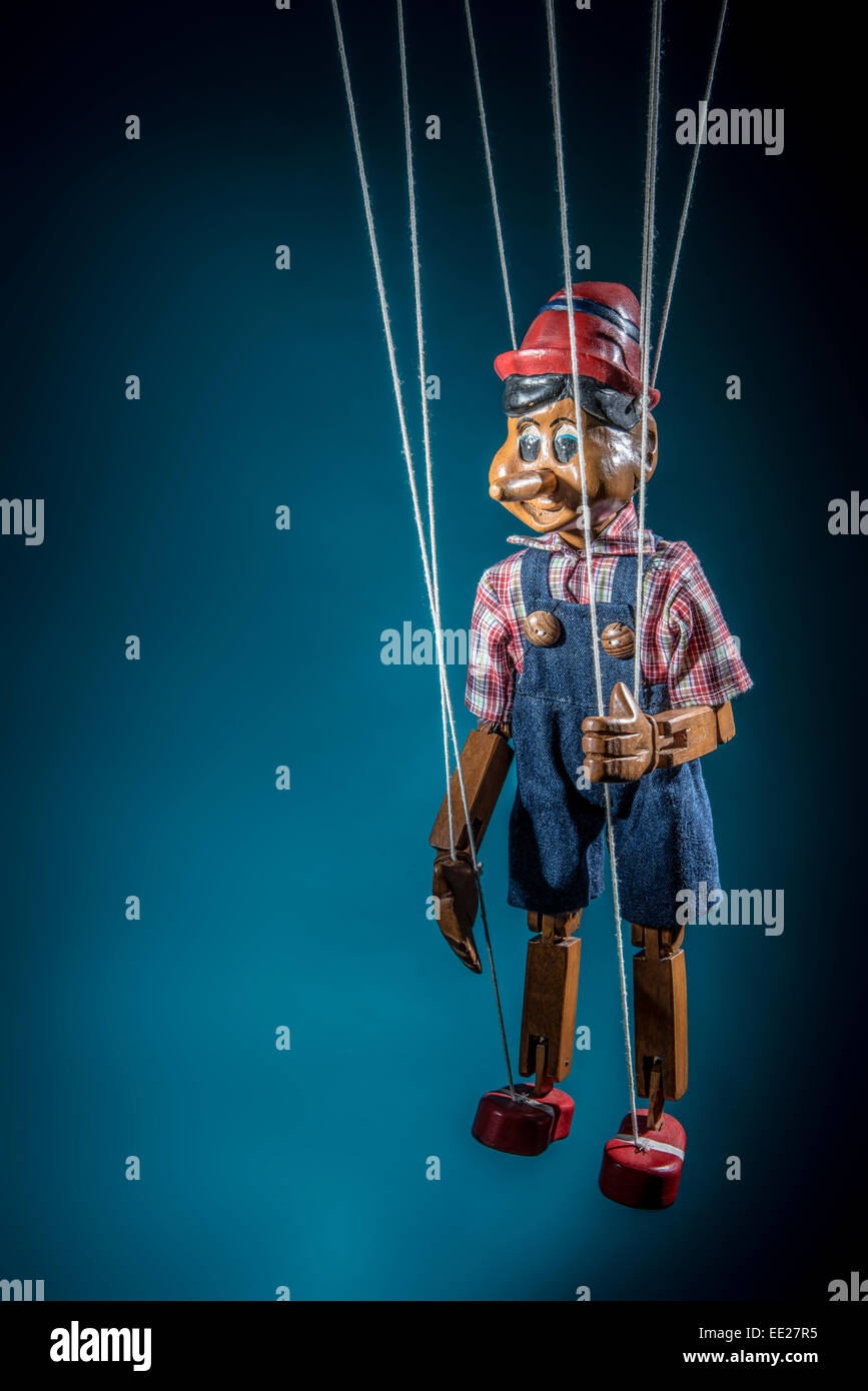 Pinocchio wooden toy Stock Photo - Alamy