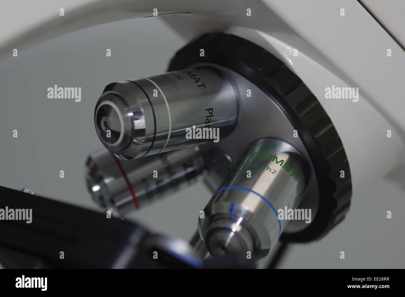 Close up of laboratory microscope Stock Photo - Alamy