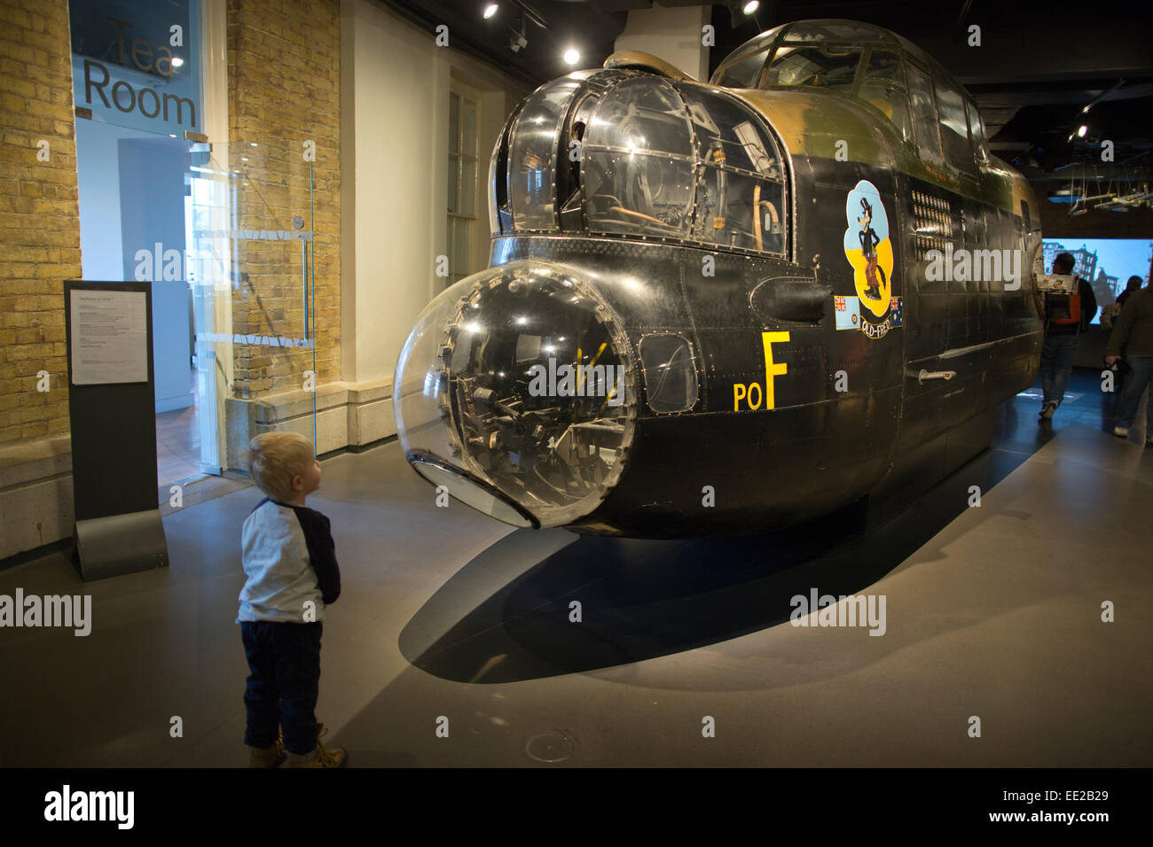 Avro Lancaster Bomber B 111 exhibited at the Imperial War Museum London ...