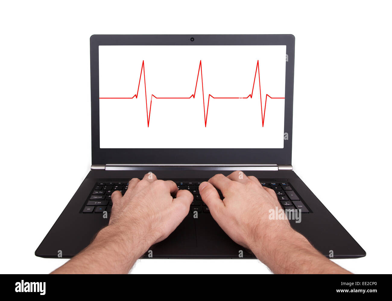 Human hand working on laptop hi-res stock photography and images - Alamy