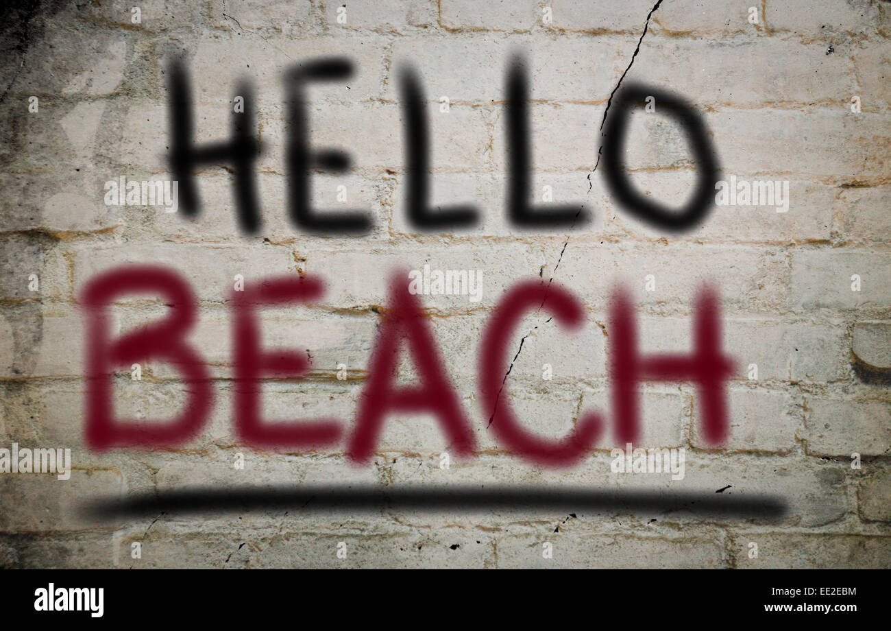 Hello Beach Concept Stock Photo - Alamy