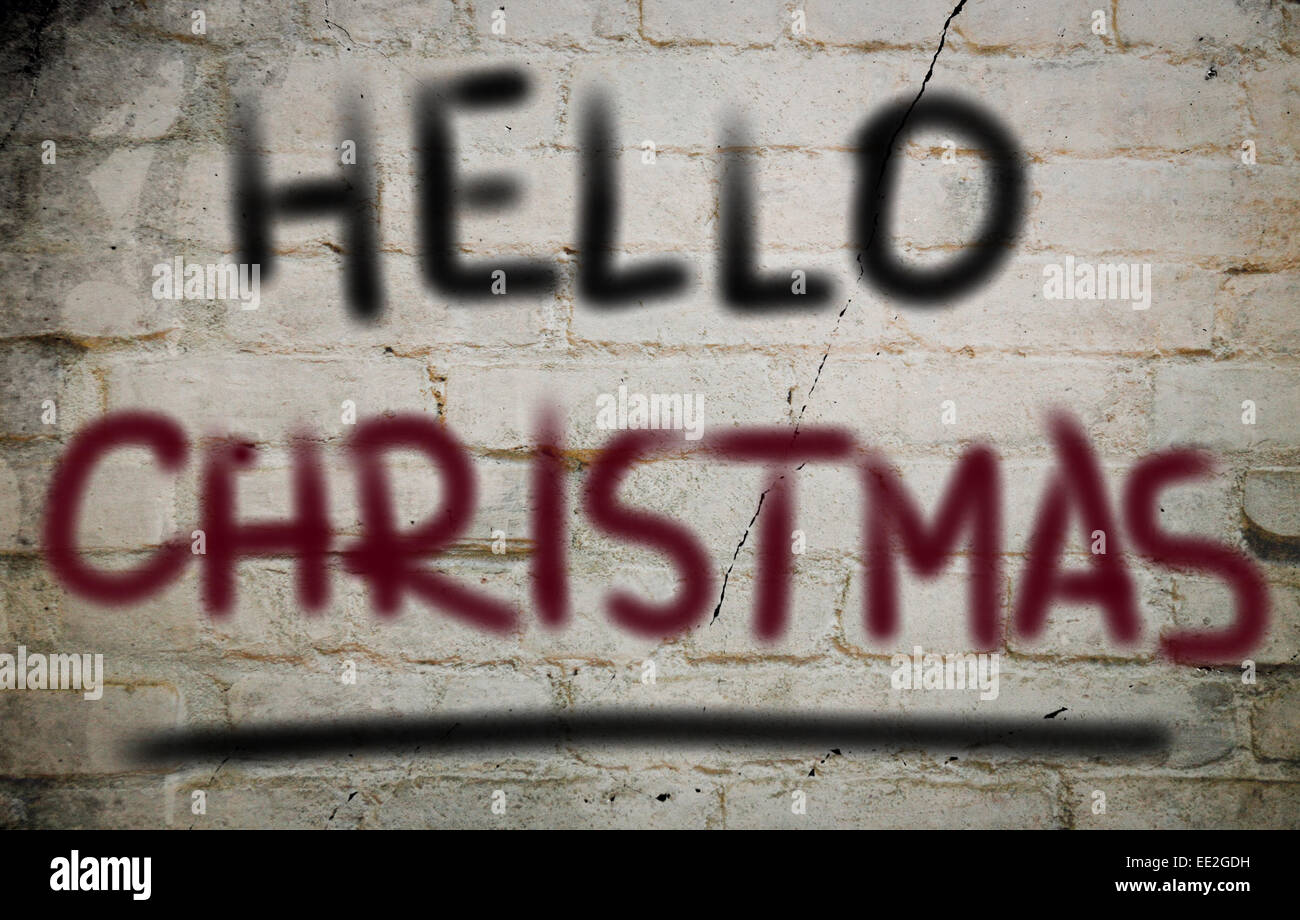 Hello Christmas Concept Stock Photo - Alamy