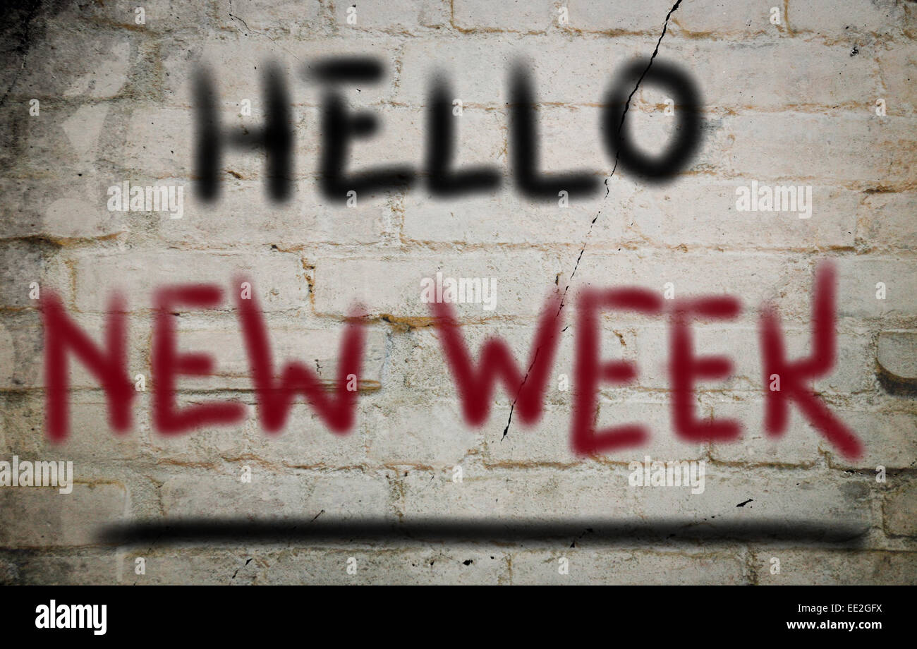 Hello New Week Concept Stock Photo - Alamy
