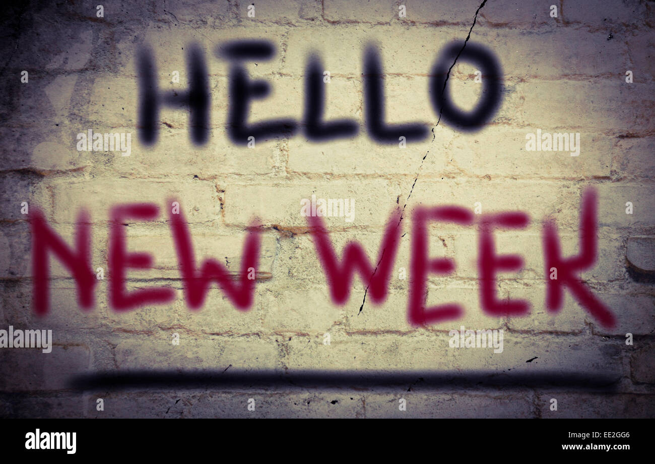 Hello New Week Concept Stock Photo - Alamy