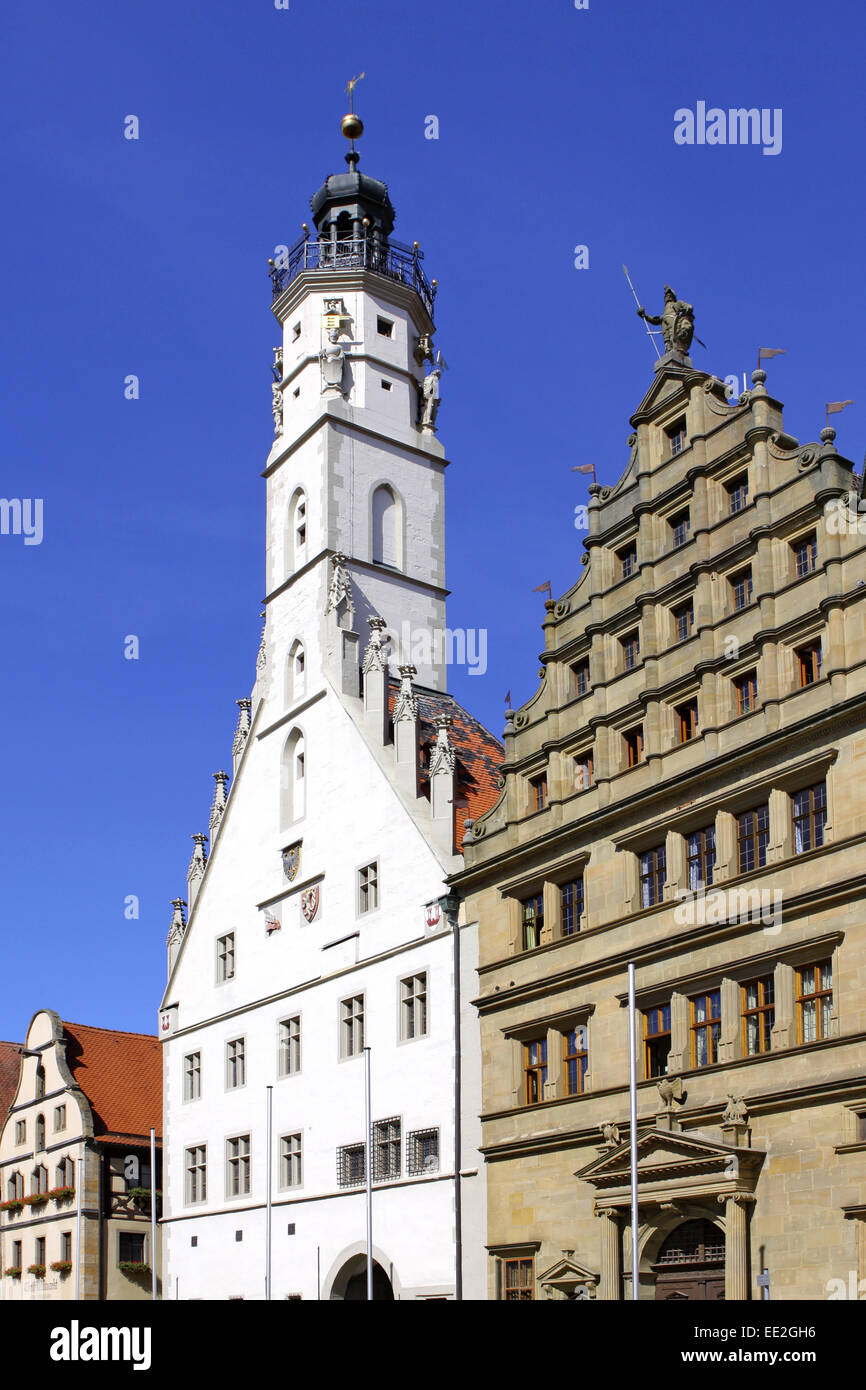 Deutschland, Bayern, Rothenburg ob der Tauber, Rathaus, Rathausturm ...