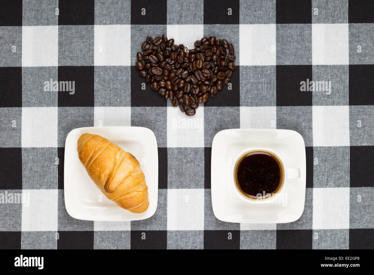 Coffee table, top view Stock Photo - Alamy