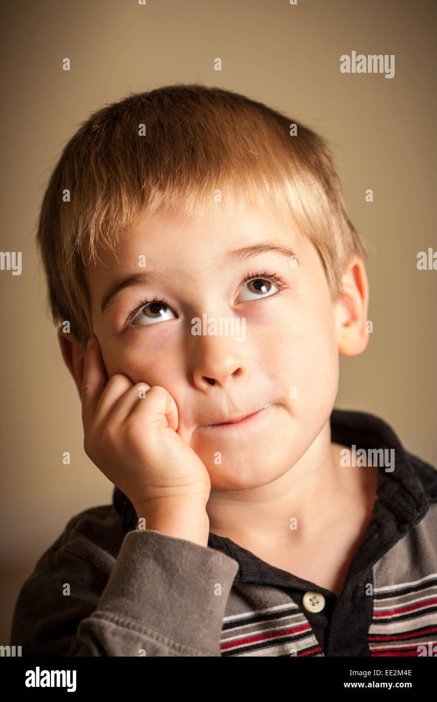 Cute Four Year Old Boy Showing He Is Thinking Stock Photo Alamy cute-four-year-old-boy-showing-he-is-thinking-stock-photo-alamy