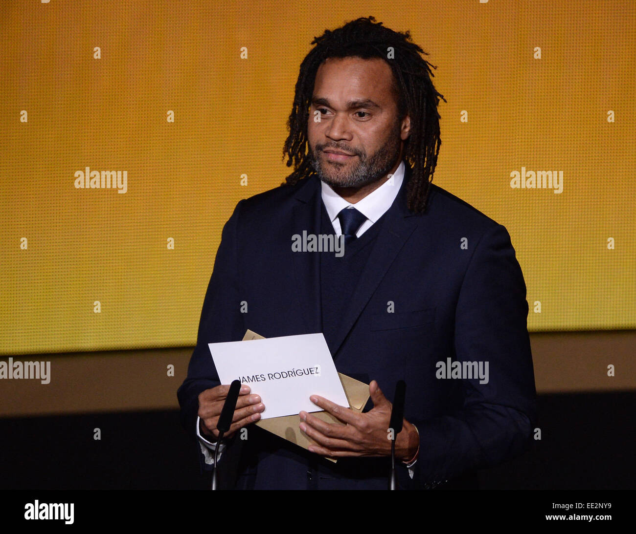 Former soccer player Christian Karembeu of France during the FIFA ...