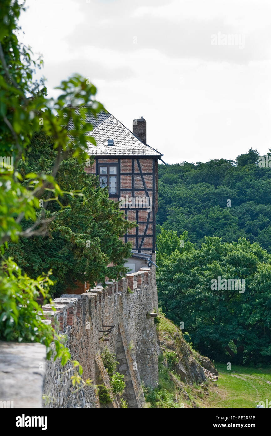 Part of the castle wall at "Festung Regenstein" Germany Stock Photo - Alamy