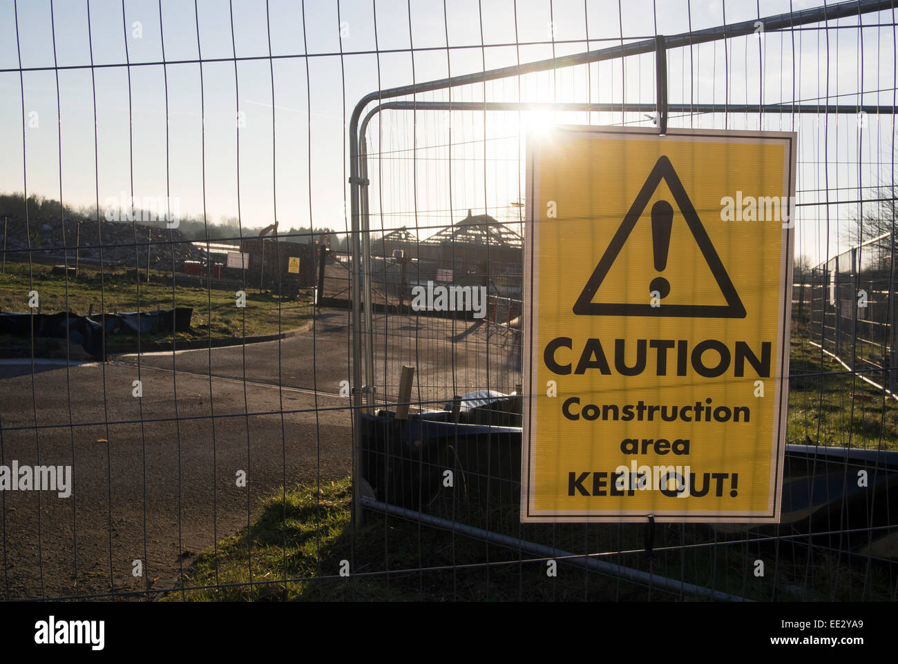 Caution demolition sign hi-res stock photography and images - Alamy