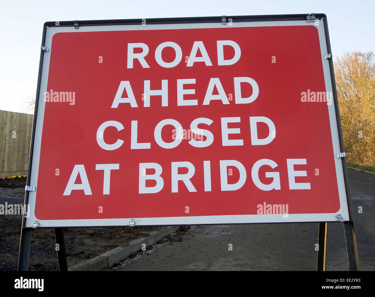 Bridge ahead uk road sign hi-res stock photography and images - Alamy
