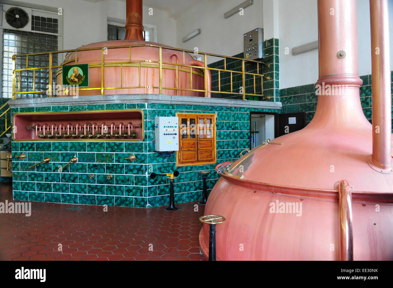 Copper Tanks at the Breznak Brewery in the Czech Republic Stock Photo ...