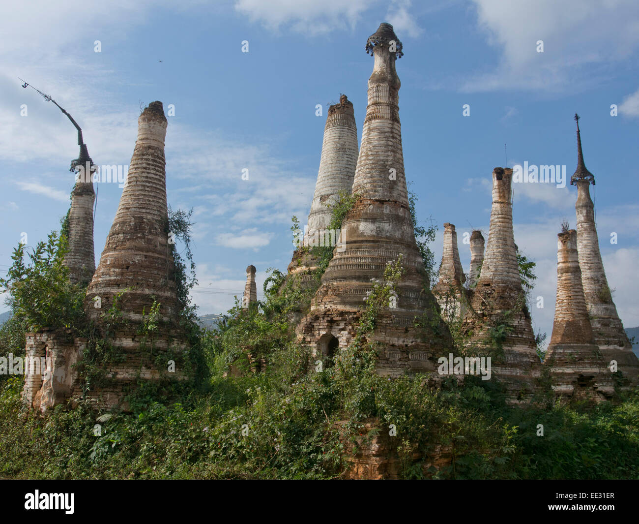 Old abandoned Buddhist temples in the Inle lake region, Shan state ...