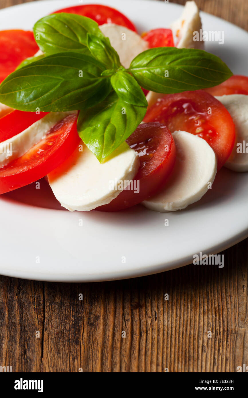 italian insalada caprese on a plate Stock Photo - Alamy