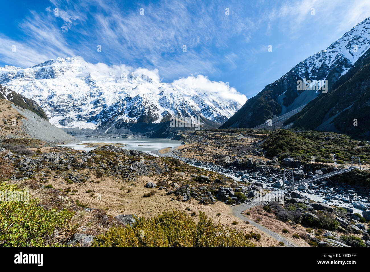 Aoraki mount cook national park walk hi-res stock photography and ...