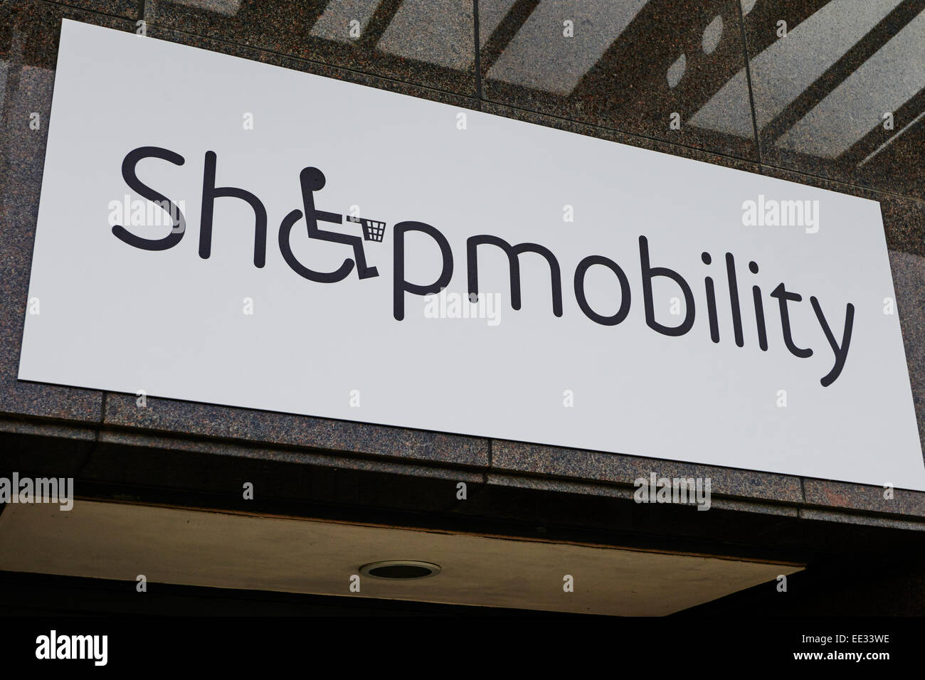 Shopmobility Sign Above The Entrance Silbury Boulevard Milton Keynes ...