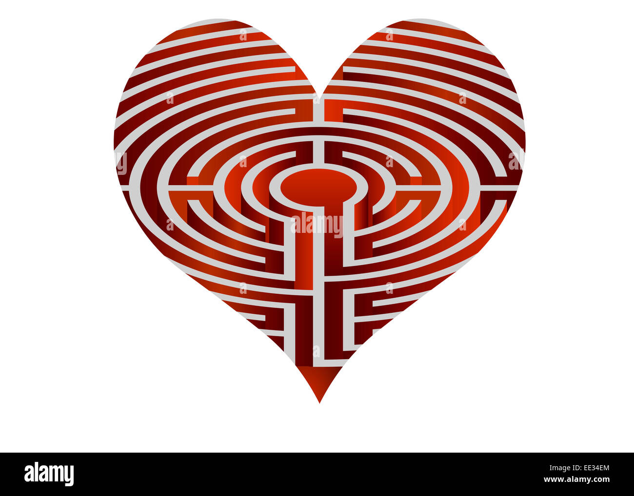 Heart maze hi-res stock photography and images - Alamy