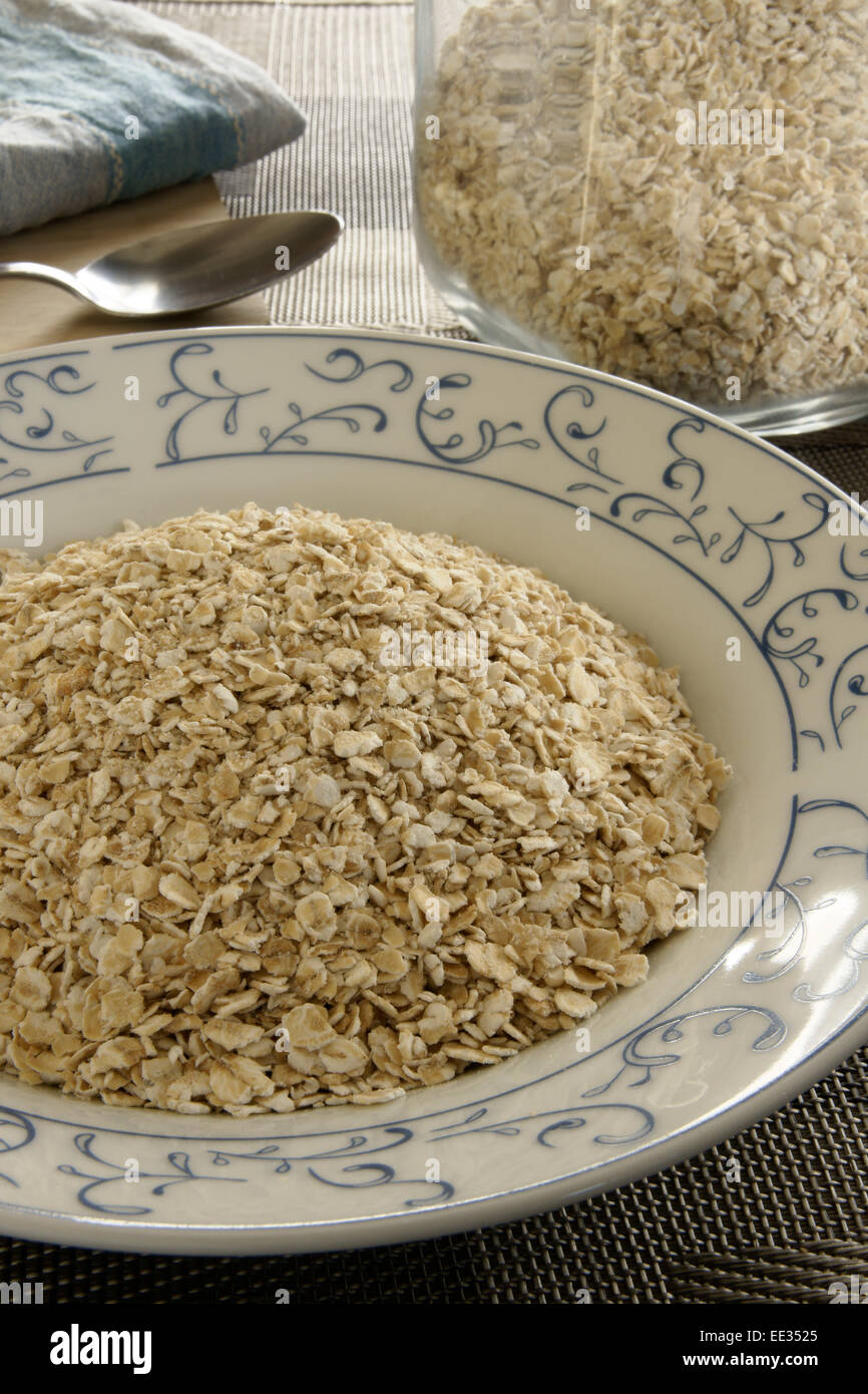 Rolled or milled oats a popular baking ingredient and breakfast item ...