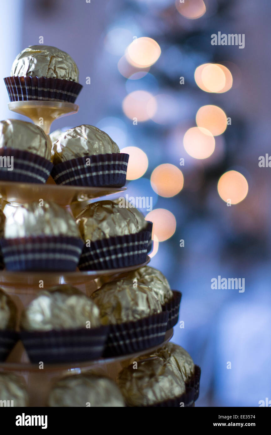 A tower of chocolates Stock Photo - Alamy