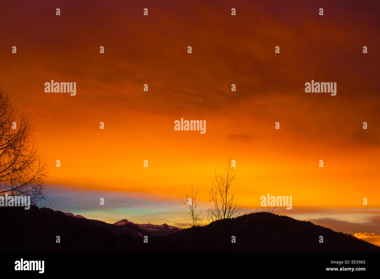 The sky become a red show Stock Photo - Alamy