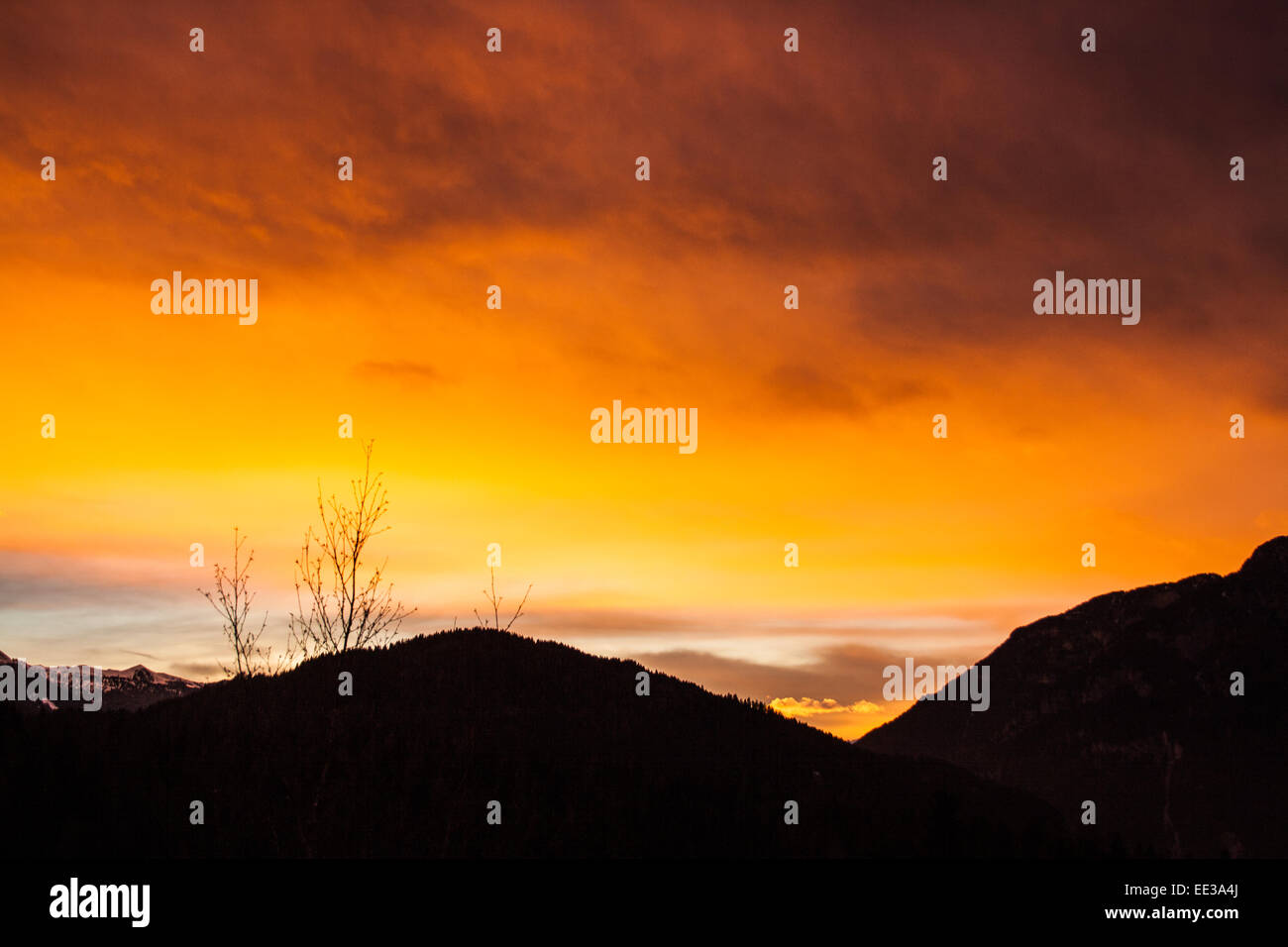 The sky become a red show Stock Photo - Alamy