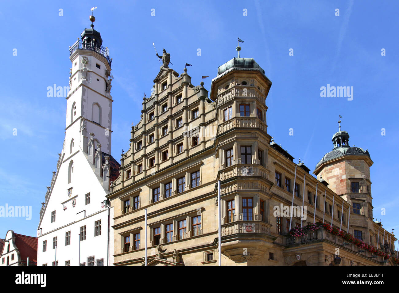 Deutschland, Bayern, Rothenburg ob der Tauber, Rathaus, Rathausturm ...