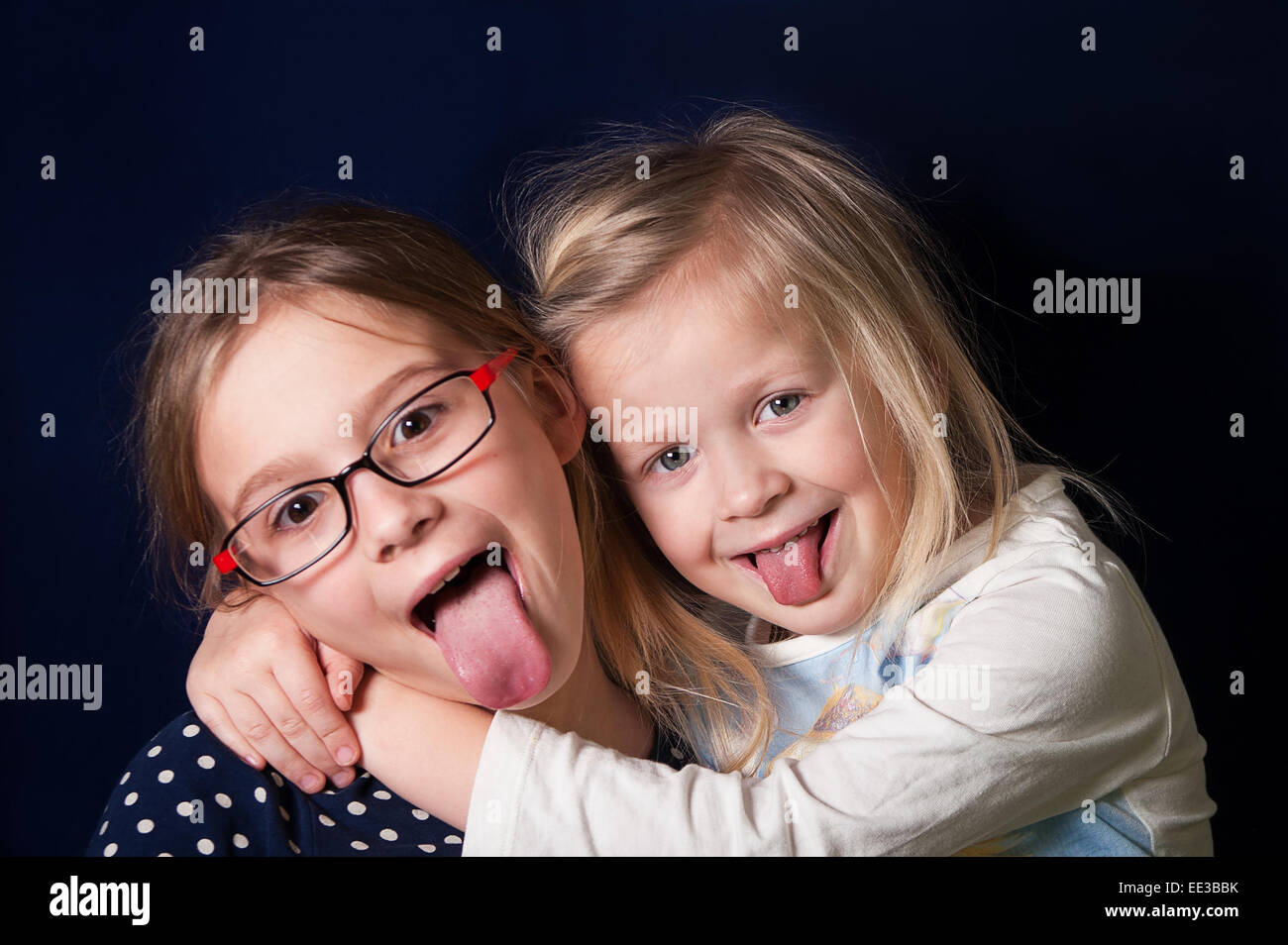 Girl Making Faces Stock Photo - Alamy