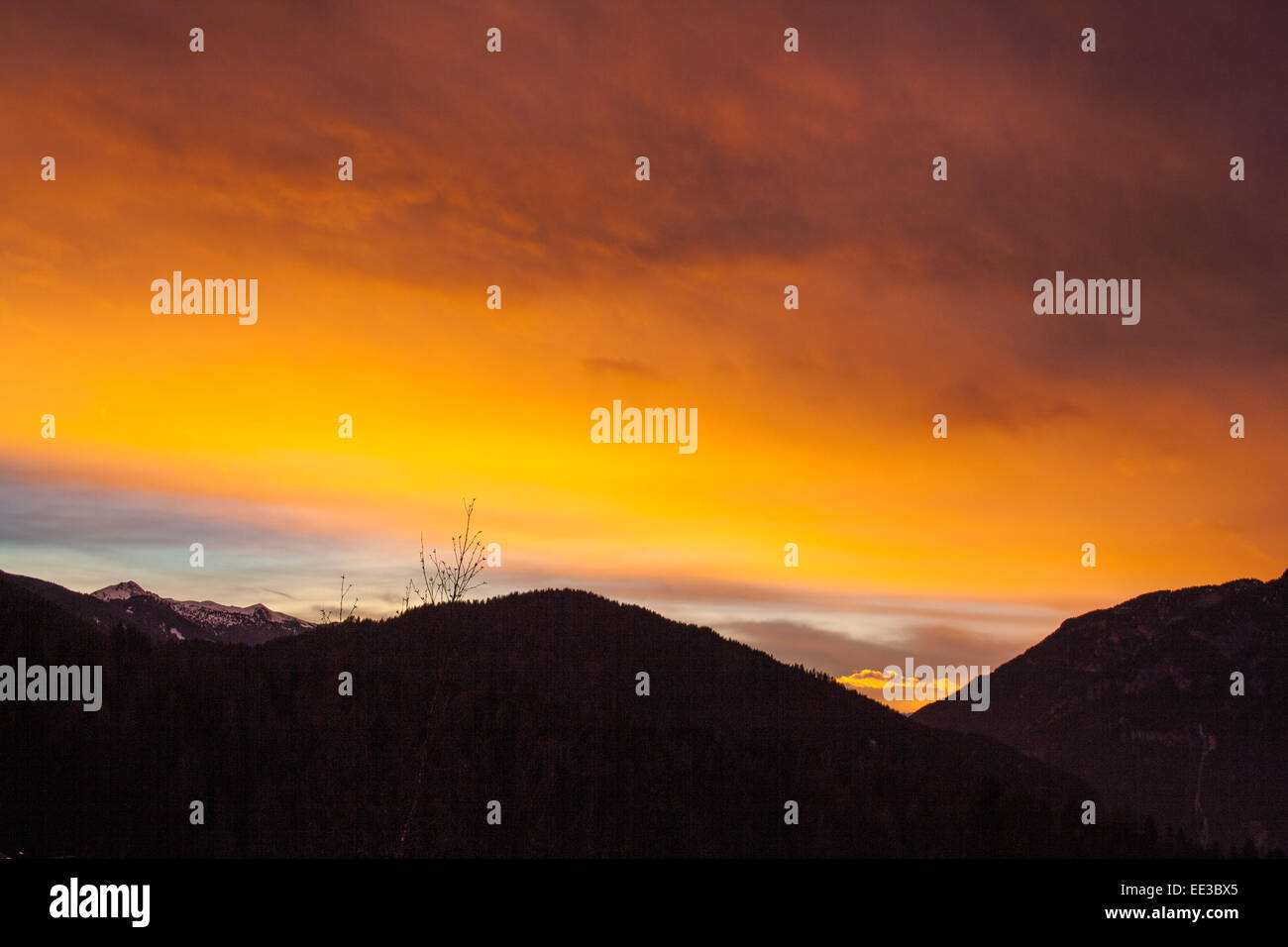 The sky become a red show Stock Photo - Alamy