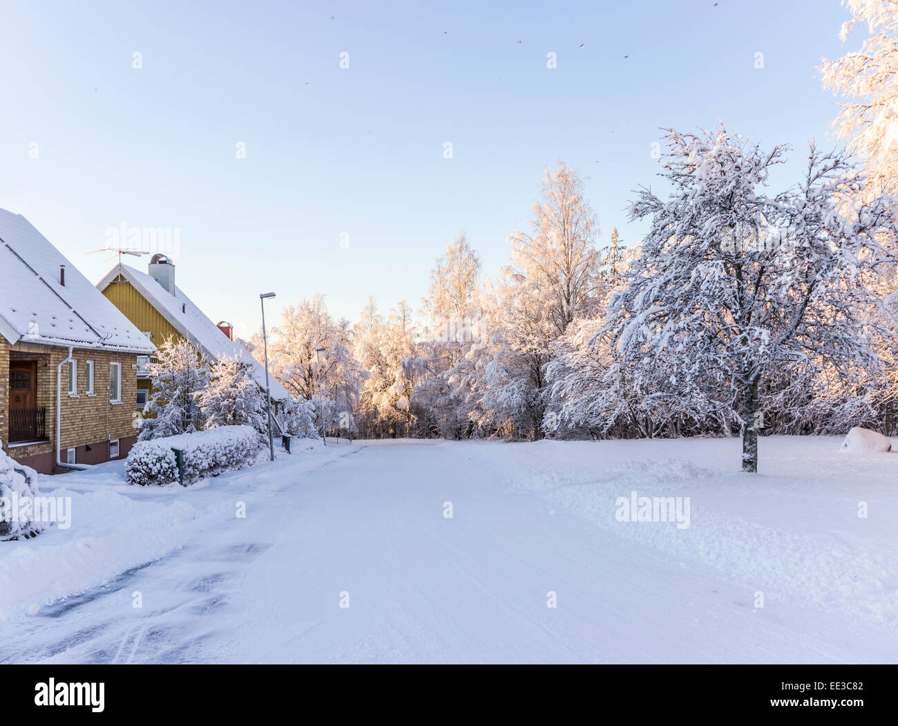 Subarban City Street in Sweden Stock Photo - Alamy