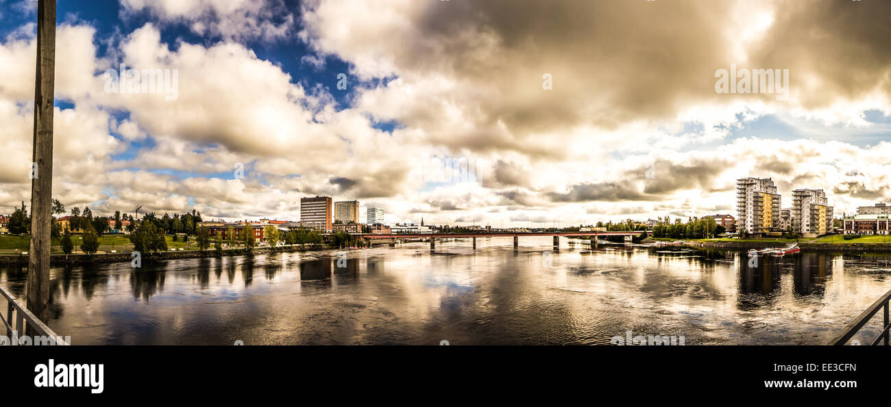 River by City in Sweden Stock Photo - Alamy