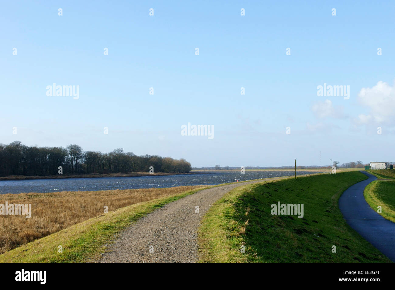 Dike of the river Elbe Stock Photo - Alamy