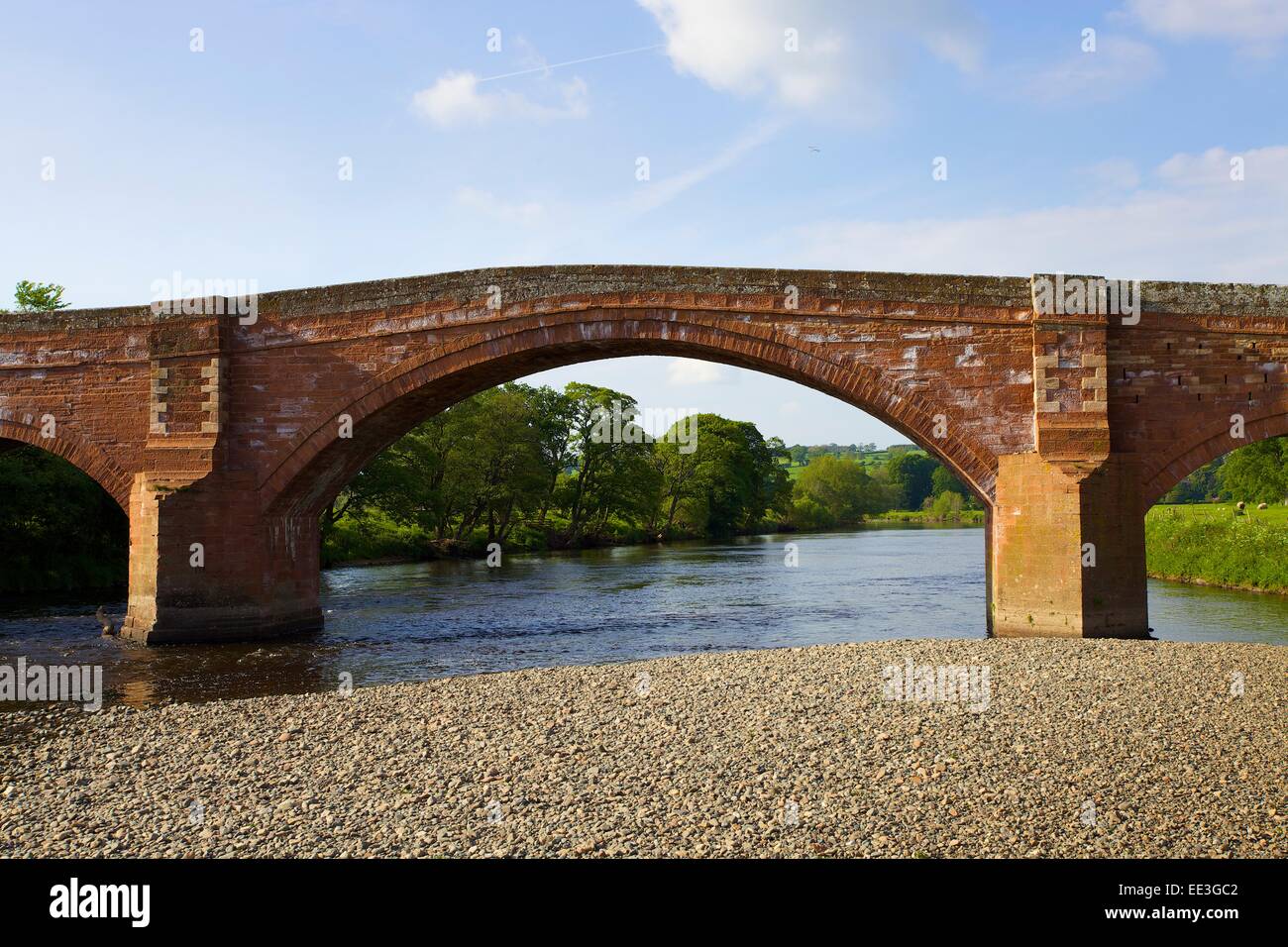Arches of The Eden Bridge, Lazonby, Eden Valley, Cumbria, England, UK ...