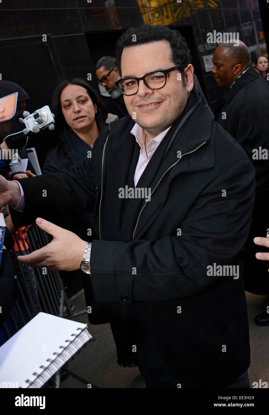 New York, NY, USA. 13th Jan, 2015. Josh Gad at GMA out and about for ...