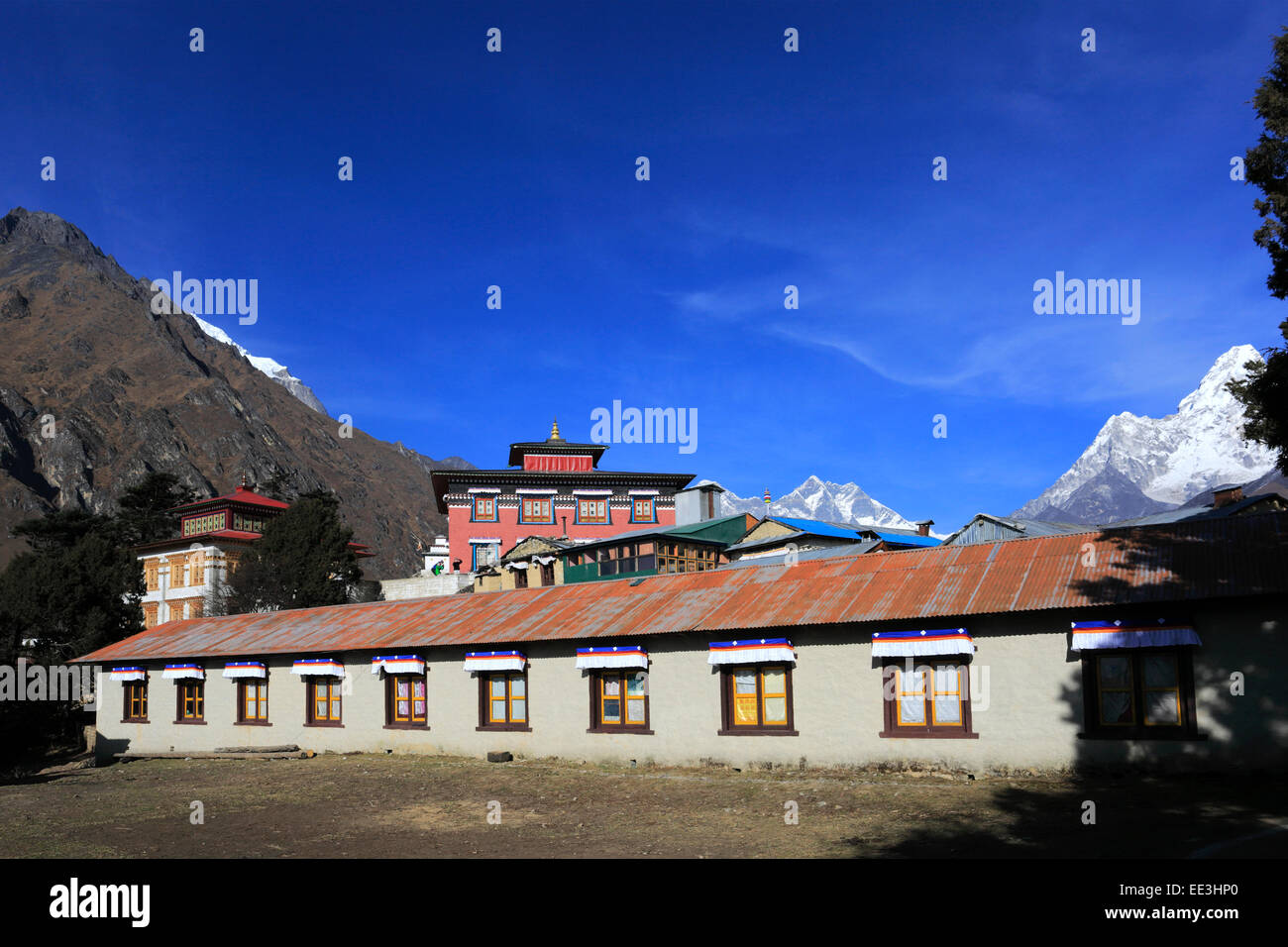 Tengboche Buddhist Monastery, Tengboche village, Everest Base Camp trek ...