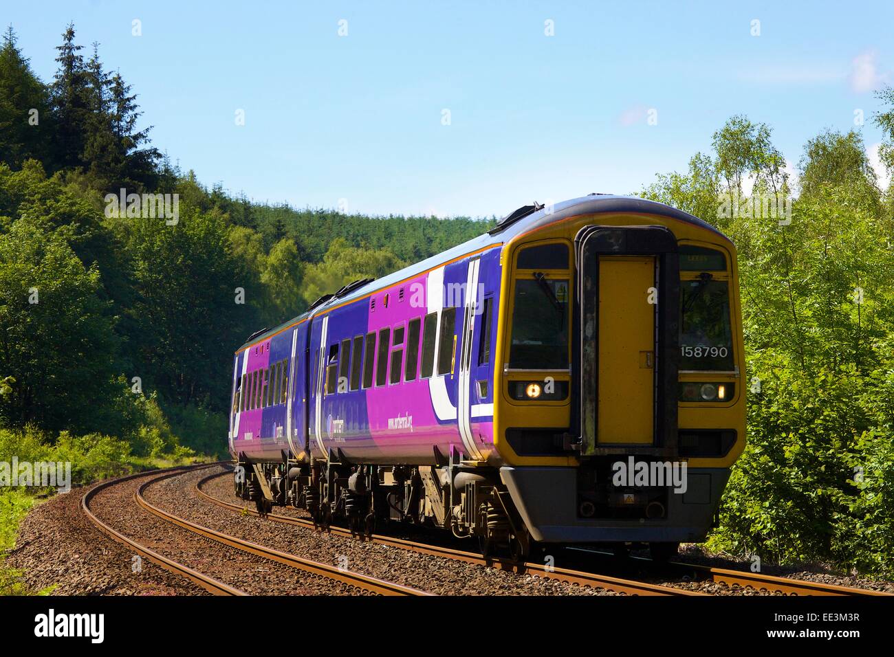 Northern Rail Sprinter train, near Lazonby, Carlisle, Eden Valley ...
