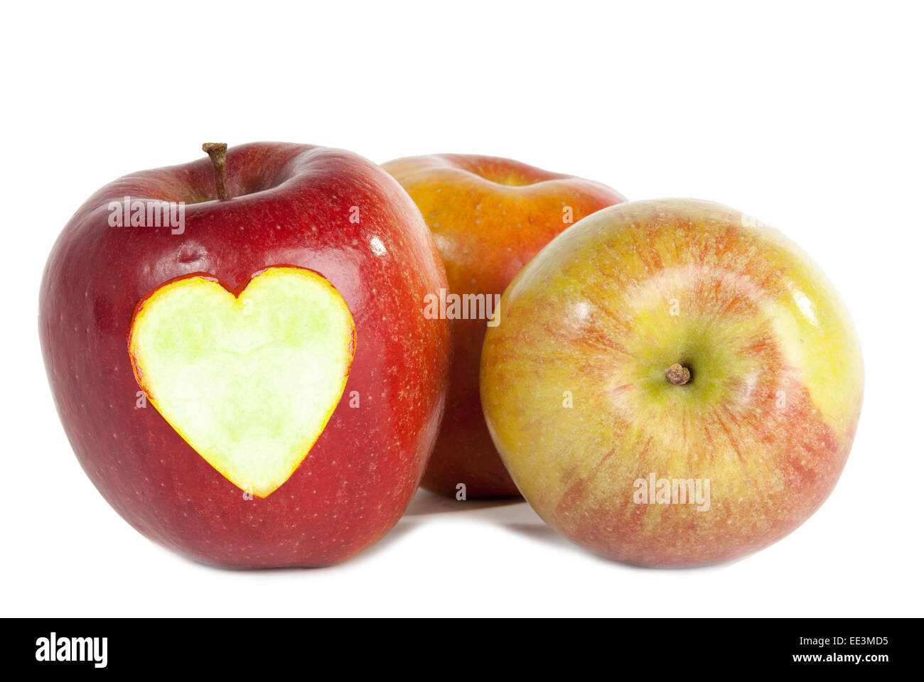 Apples with heart hi-res stock photography and images - Alamy