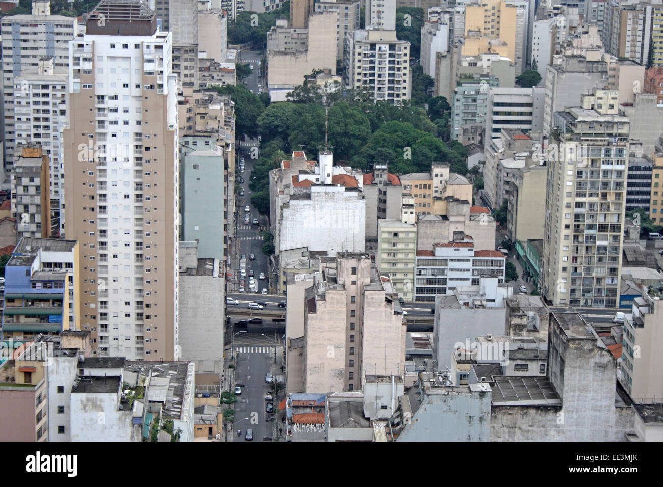 A cityscape of the Brazilian city of Sao Paulo, the most populated city ...