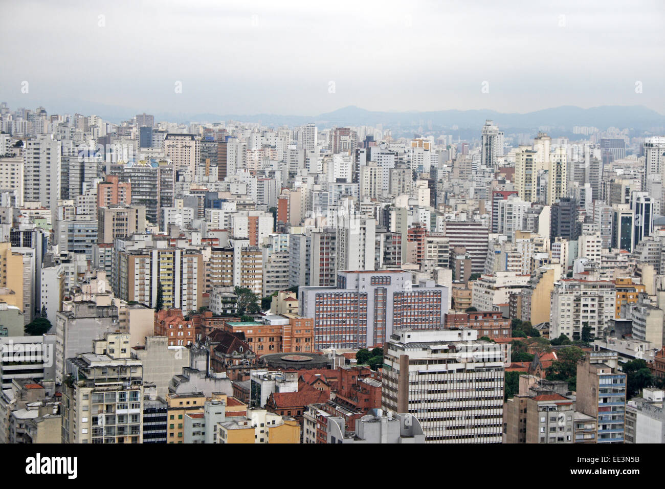 A cityscape of the Brazilian city of Sao Paulo, the most populated city ...