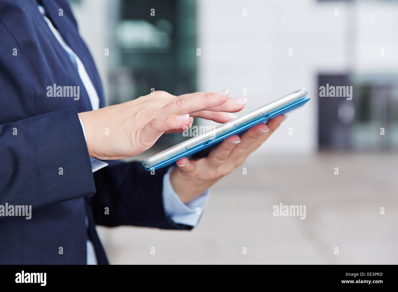 Hand tablet typing hi-res stock photography and images - Alamy