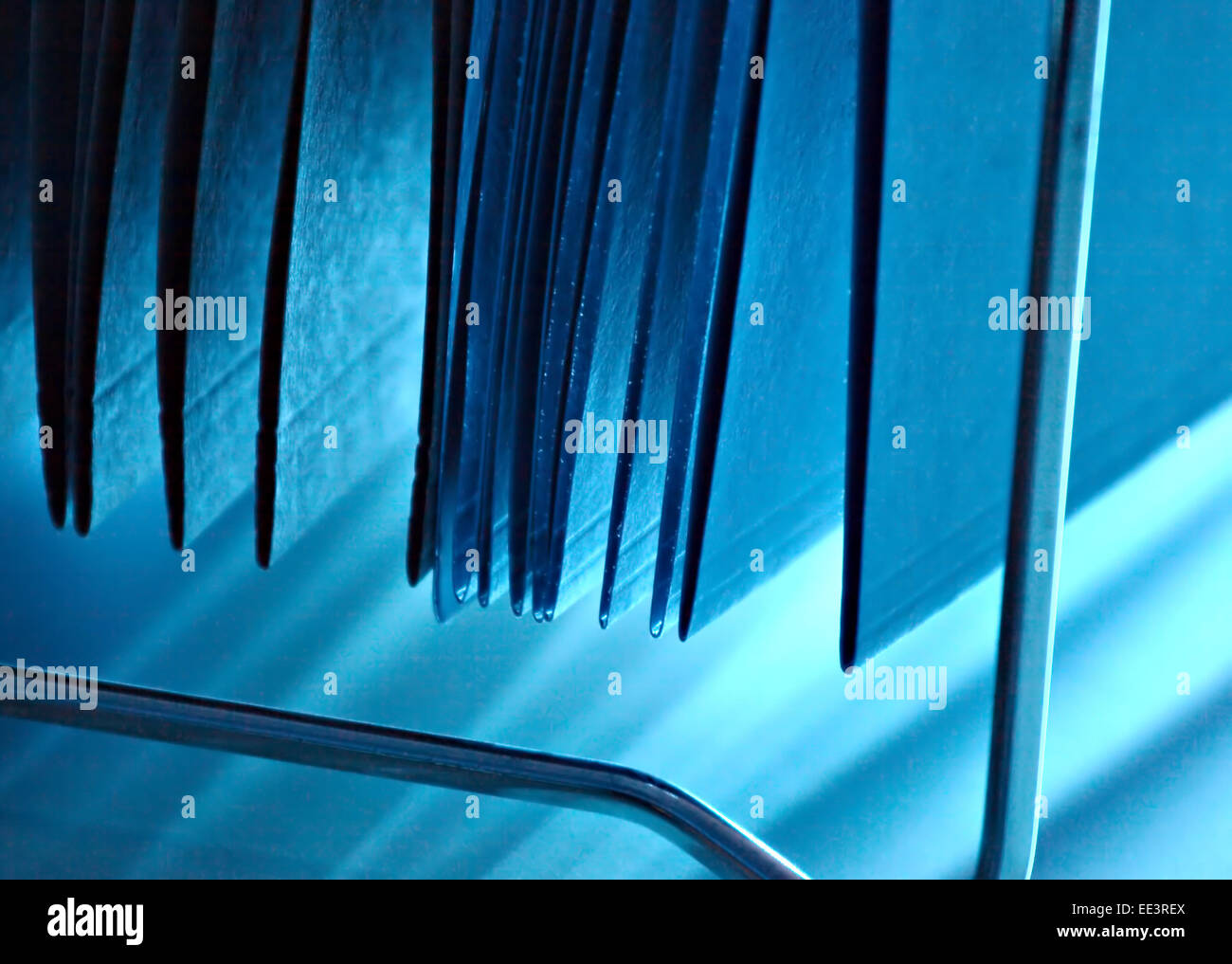 Office folder. Blue lighting Stock Photo - Alamy