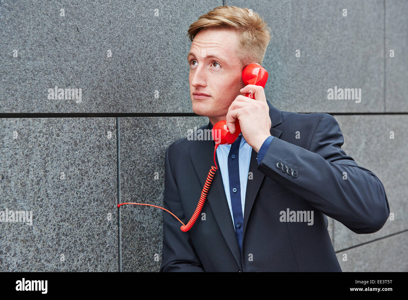 Man in phone booth hi-res stock photography and images - Alamy