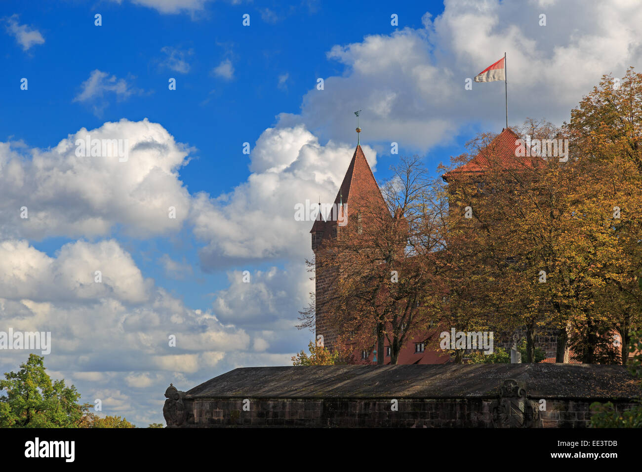 Nuremberg Castle with blue sky and trees Stock Photo - Alamy