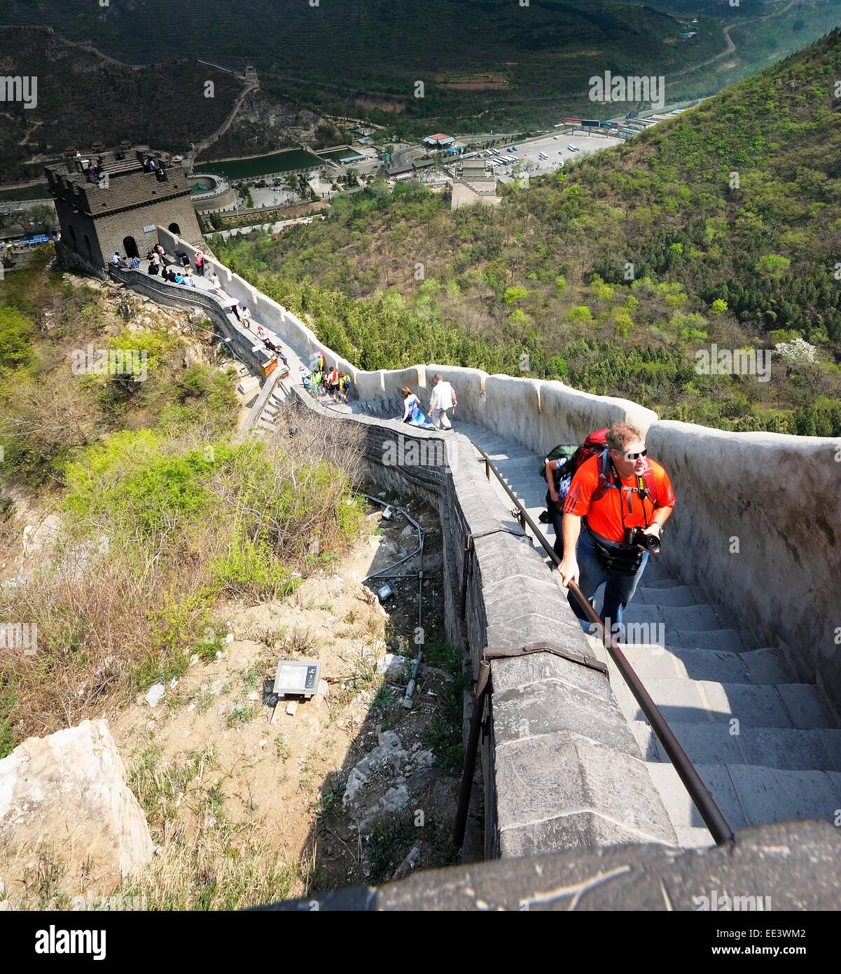 Exploring the Great Wall Stock Photo - Alamy