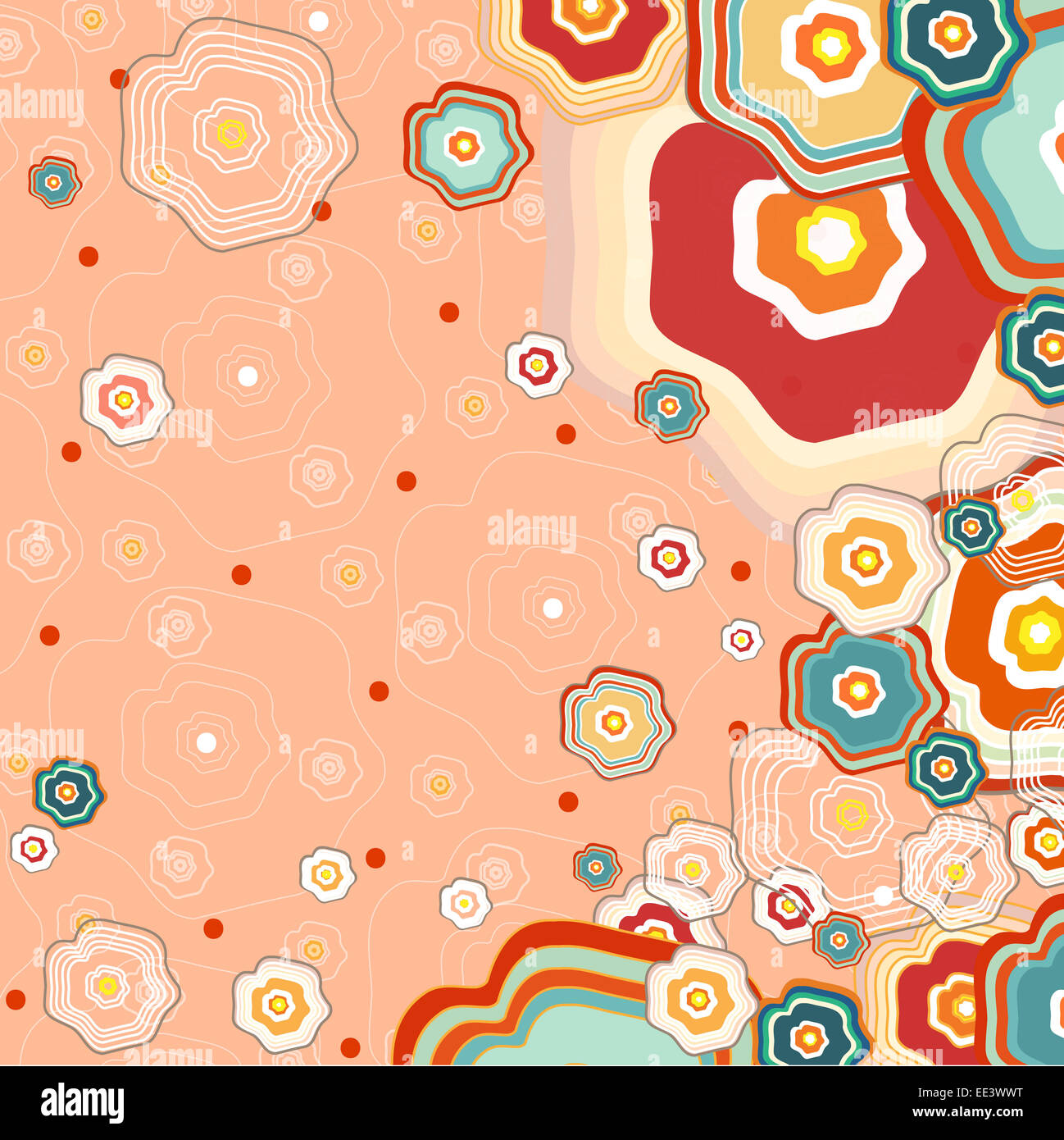 Floral background, vector illustration. Floral pattern Stock Photo - Alamy