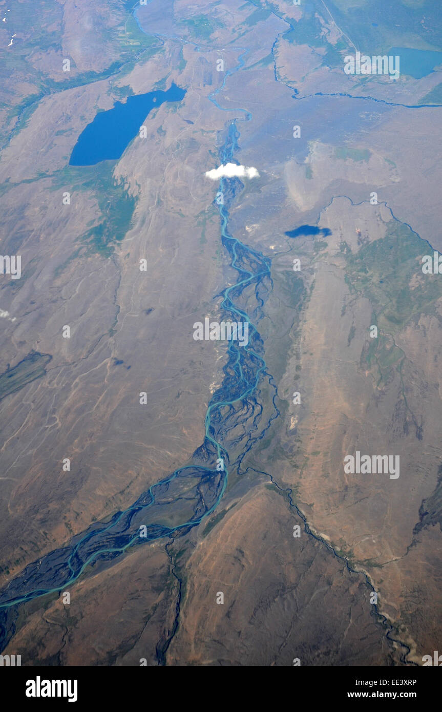 River path, aerial Stock Photo - Alamy